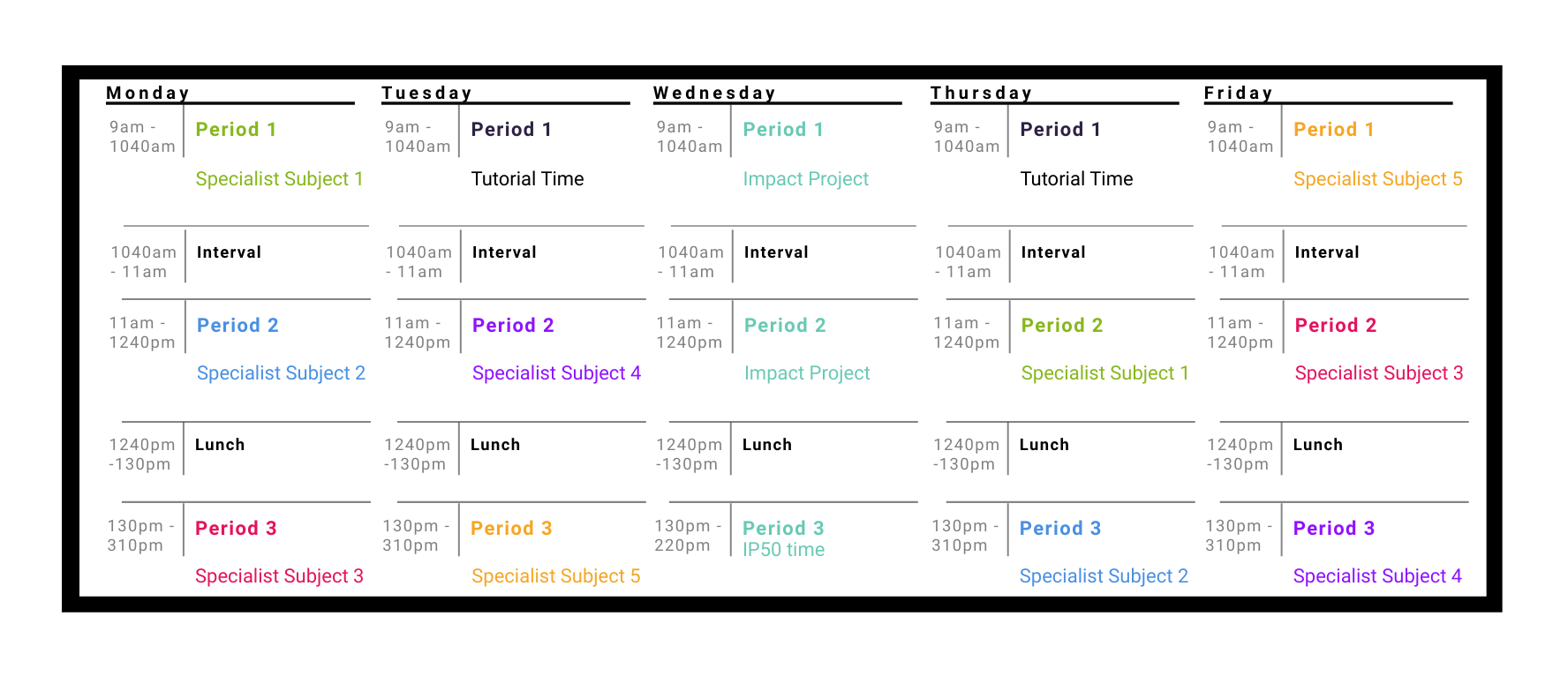 timetable-school-day-albany-senior-high-school
